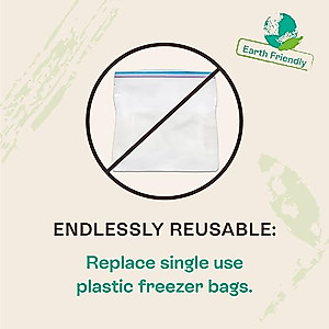 MightyNest 2 Piece Freezing Set | Souper Cubes 1 Cup Freezer Tray | Stasher Mega Silicone Bag | Reusable | Meal Prep | Portion Control | Dishwasher Safe | Oven Safe | Prevents Food Waste | Giftable