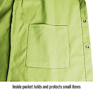 BLACK STALLION 9 oz. FR Cotton Welding Coat - 30" Lime Green FL9-30C - XL