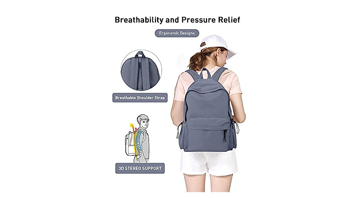 Stylish Dark Blue Backpack - Waterproof & Lightweight