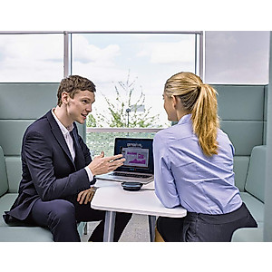 Jabra Speak 410 USB PC Speaker and Microphone - Conference Speakerphone for Laptops, Desktops, MAC, Tablet, USB, Compatible w/Teams, Zoom, Skype Version 7410-109, Global Teck Microfiber Cloth