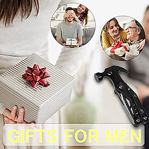 14 in 1 Multitool Hammer - All in One Tool Mini Camping Hammer, Cool Hiking Survival Gear, Multitool Gadgets For Mens Gifts, Hunting Stocking Stuffers For Men
