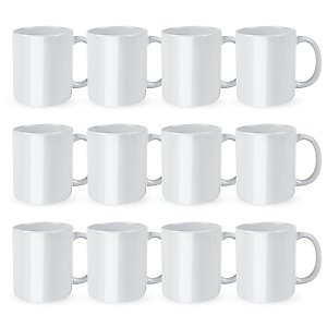 HTVRONT Sublimation Mugs Blank 11 oz - 12 Pack Tazas Para Sublimacion - Sublimation Coffee Mugs