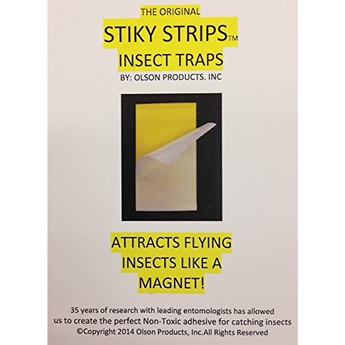 The Original Sticky Strip 3" x 5" Yellow (100Pack)