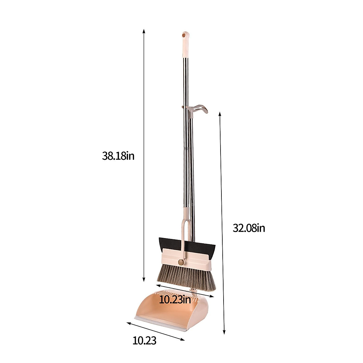 Broom with Dustpan Combo Set Floor Cleaner 2-in-1 Wiper Set Besom Sweeper Household Besom Hair Soft Dustpan Multifunct Broom Set Dust Pan and Broom Set Cleaning Tools Apartment Home Essentials