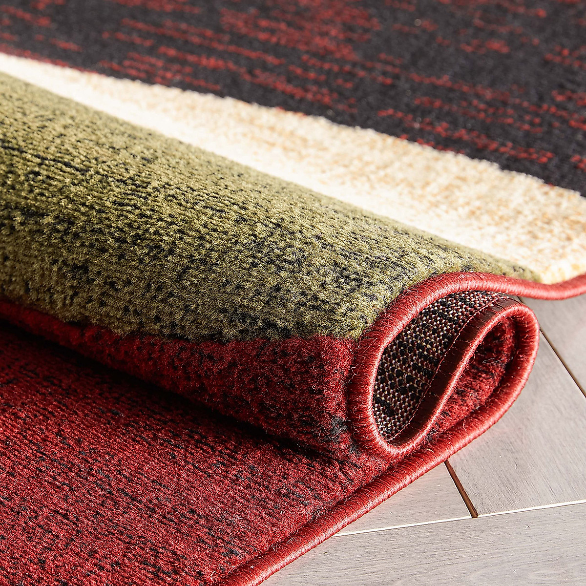 Well Woven Dulcet Bingo Red Modern Geometric Area Rug (5'3" x 7'3")