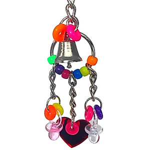 Bonka Bird Toys 1763 Heart Charm Bird Toy Parrot cage Toys Cages Cockatiel Parakeet parrotlet