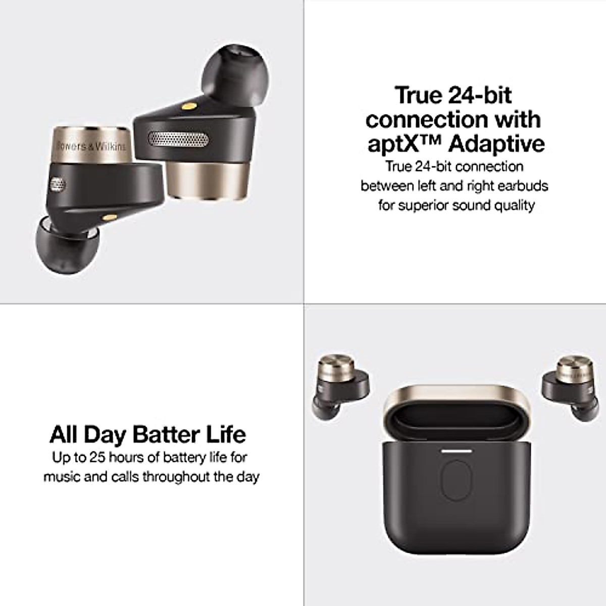 Bowers & Wilkins PI7 True Wireless in-Ear Headphones (Charcoal)