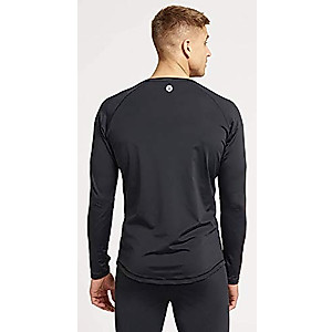 Solbari UPF 50+ Men's Sun Protection Long Sleeve Rashguard Aqua Sport Collection - Small - Black - UV Protection, Sun Protective