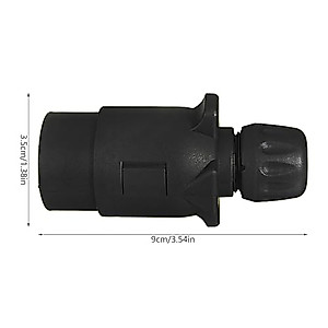 Vdaxvme 7 Pin Adapter Trailer Connector 12V Towbar Towing Waterproof Socket Adapter Standard European Car Truck Caravans Trailer Light Connector 7-Way Round Pin Adapter
