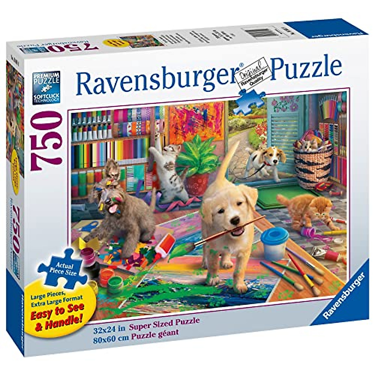 Ravensburger Cute Crafters - Large Format Jigsaw Puzzle for All Ages | 750 Unique Pieces | Softclick Technology for Perfect Fit | FSC Certified | Ideal for Brain Game & Educational Fun