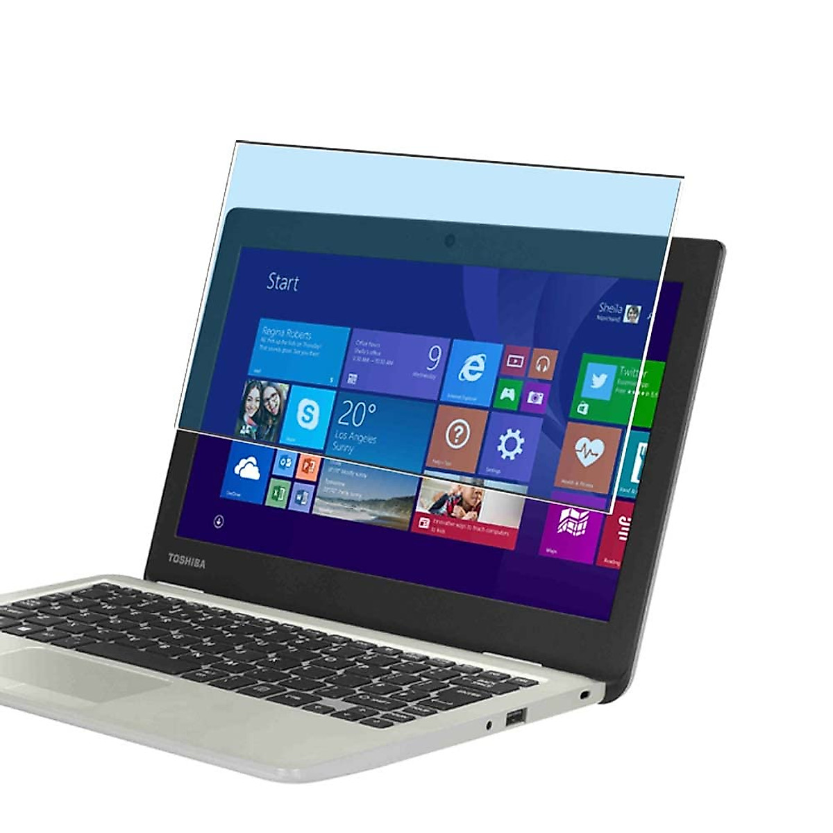 Puccy Anti Blue Light Tempered Glass Screen Protector Film, compatible with Toshiba Satellite Radius 11 11.6" Laptop (Active Area Cover Only) Protective Protectors Guard