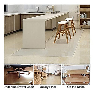 Clear PVC Desk Chair Mat PVC Anti-Slip Floor Protective Mat for Hardwood Floor, 1.5MM Thick Clear Floor Protector Carpet for Hard Surface Floors, Non Slip Easy Clean Area Rug Pad,110cm/130cm/150cm wid