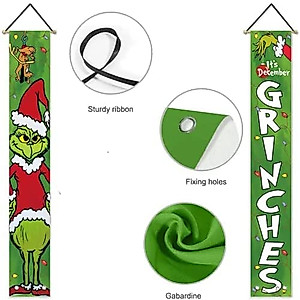 Christmas decorations. This is the December porch sign. Front Yard Kids Party Banner Hang banners for indoor and outdoor parties in the yard during the Christmas and winter holidays. (Style 1)