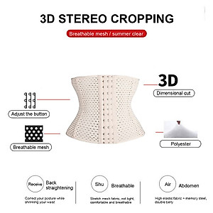 SUIUOI 2PCS Waist Trainer,3 Hook 4 Steel Bones Corset Shapewear Body Shaper Corset, Tummy Control Girdle Band Steel Boned (X-Large)