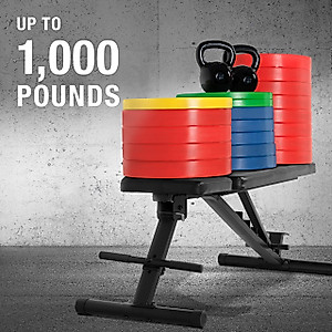 CAP Barbell 150-Pound Dumbbell Set, 24-Inch White Rack & Adjustable Bench Bundle