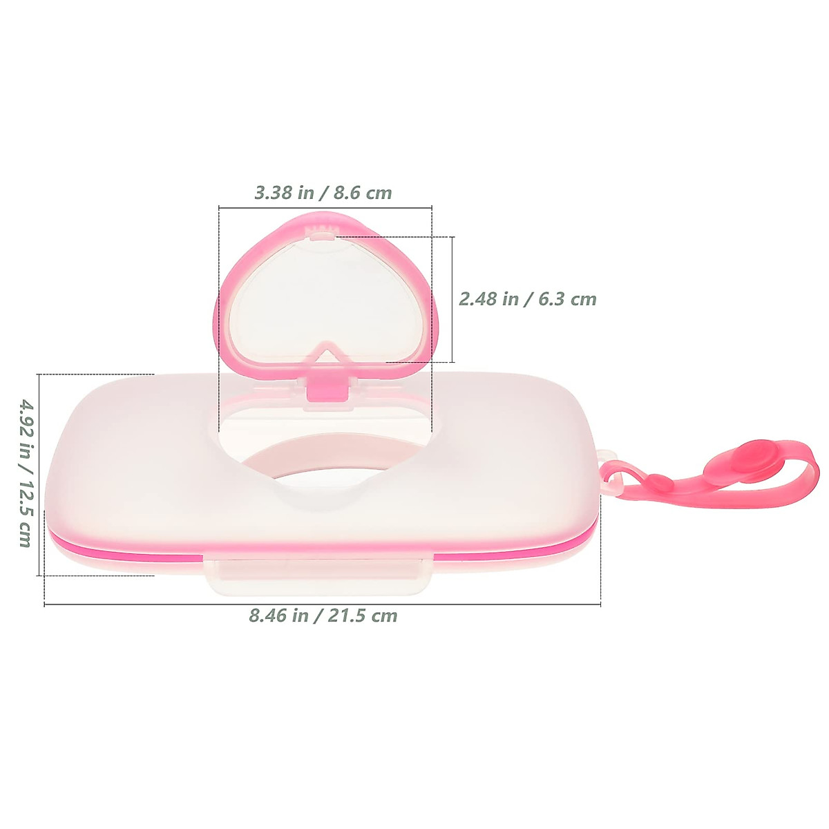 Healeved Diaper Wipe Holders Wipes Dispenser Outdoor Travel Stroller Box Travel Wipes Case Wipe Holder Refillable Container Pink