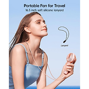 SWEETFULL Mini Portable Fan Powerful Handheld Fan Rechargeable,3 Speeds Personal Small Hand Fan for Travel Makeup Eyelash Fan for Stylish Kids Girls Women USB Cute Design