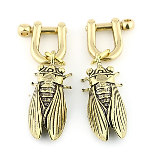 Balala Solid Brass Cicada Ear Weights Hanger Spreader Gauges Piercing Tunnels Plugs Stretching Kit
