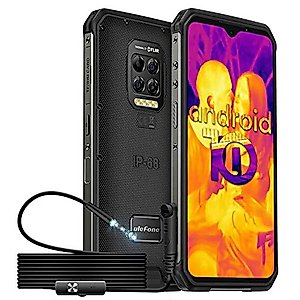 Ulefone Rugged Smartphone, Armor 9 with Endoscope, FLIR Thermal Imaging Camera, Endoscoped Supported, Helio P90 8GB + 128GB Android 10, 64MP Camera, 6600mAh, 6.3' FHD+ Screen, NFC, OTG, US Version