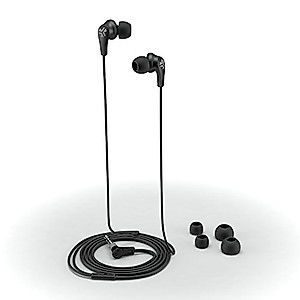 JLAB Audio JBuds2 Premium in-Ear Earbuds Guaranteed Fit, Guaranteed for Life - Black
