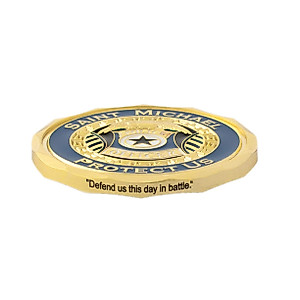 Saint Michael The Archangel Police Officer Challenge Gift Coin with Gift Box