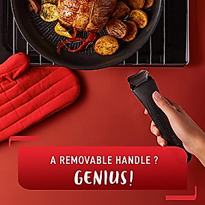 T-fal Ingenio Nonstick Cookware Set 13 Piece Induction Stackable, Removable Handle Pots and Pans, Dishwasher Safe Black