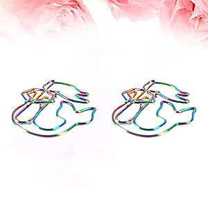 Operitacx 24pcs Decoration Paper Gifts Cartoon Wedding for School Page Office Animal Clips Metal Favors Bookmark Paperclips Invitation Clip Shape Marker Party Mermaid