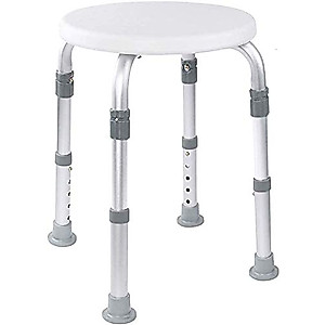 Medical Tool-Free Assembly Adjustable Shower Stool Tub Chair and Bathtub Seat Bench with Anti-Slip Rubber Tips for Safety and Stability