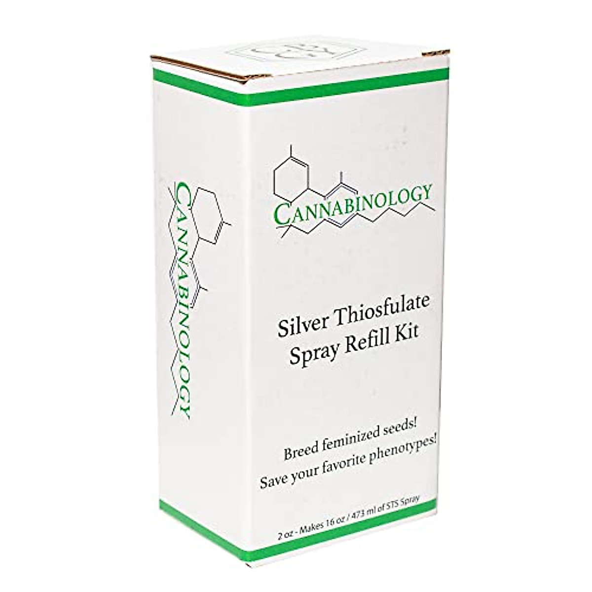 Cannabinology (2 Pack)16 oz Refill - 2 oz/60 ml Silver Thiosulfate Solution (Makes 16 STS Spray) | Feminized Seed Spray |STS Kit Make Seeds Reversal (16 Only), Only
