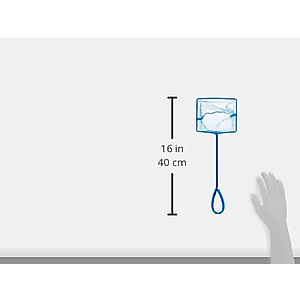 Marina 3-Inch Blue Fine Nylon Net with 10-Inch Handle, Aquarium Maintenance Tool, Blue, 11273