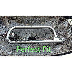 Sunshineey 60040 Replacement Replace Parts 17 Inch Stainless Steel Burner 41657, 69957 for Weber Q100, Q120, Q1000, Q1200, Baby Q, 386001, 386002, 516002, 516001, 50060001, 51060001 Gas Grills