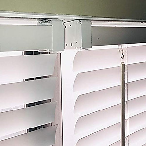 Cutelec 2pcs Box Mounting Bracket for High Profile Blinds 2inch White Color Window Blinds Headrail Holder Bracket