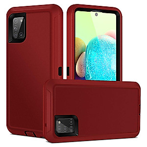 Jelanry for Samsung A71 5G Case Heavy Duty Protective Shell [Not for A71 5G UW SM-716V] Shockproof Sports Anti-Scratches Cover Non-Slip Bumper Hybrid Phone Cases for Samsung Galaxy A71 5G, Red/Black