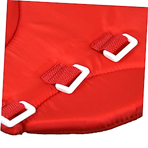 Parliky Protective Dog Collar Red Polyester Sponge Design for Dog Licking Prevention and Comfort