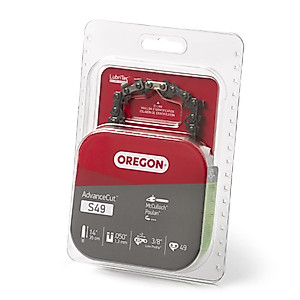 Oregon S49 AdvanceCut Replacement Chainsaw Chain for 14-Inch Guide Bar, 49 Drive Links, Pitch: 3/8" Low Vibration, .050" Gauge, Fits Craftsman, Poulan, and More