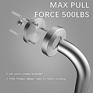 12 Inch Satin Brushed Nickel Shower Grab Bar - 1" Diameter, iMomwee Stainless Steel Bathroom Grab Bar Handle, Balance Bar for Shower and Wall, Safety Hand Rail Support, Handicap Elderly Assist Handle