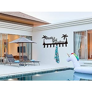 EFCUSTOMFC Custom Towel Hook, Pool Towel Hooks, Pool Hooks for Towels, Bathroom Towel Holder, Towel Holder for Bathroom, Pool Beach Towels，Pool Towel Rack for Bathroom, Towel Organizer