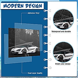 Car Poster Lamborghini Mclaren Ferrari Bugatti Sports Posters Car Wall Art Supercar Decor for Boys Room Bedroom Set of 4 Unframed (8x10 In) Black and White Highway Supercars Pictures