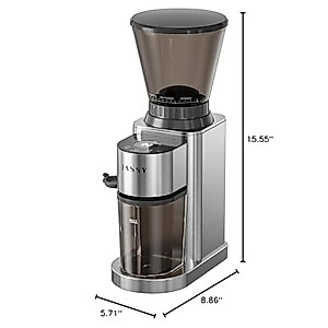 Burr Coffee Grinder Electric,Touchscreen Coffee Grinder,24 Grinding Settings Electric Coffee Bean Grinder with Timer Setting for Espresso/Drip