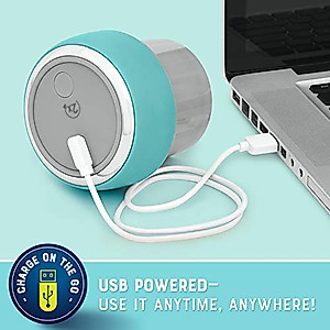 Oster Blend Active Portable Blender with Drinking Lid, USB Chargeable Personal Blender, Teal