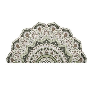 Sunlit 33.5" x 15.8" Mandala Dirt Trapper Welcome Mats, Small Indoor Outdoor Non-Slip Front Door Mat, Front Back Door Decor, Low Profile Entryway Rug, Easy to Clean Door Mat Waterproof, Green