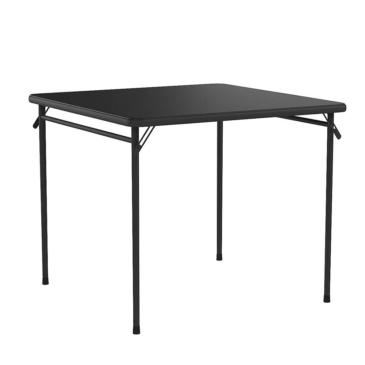 COSCO 34" Square Vinyl Top Folding Card Table, Black