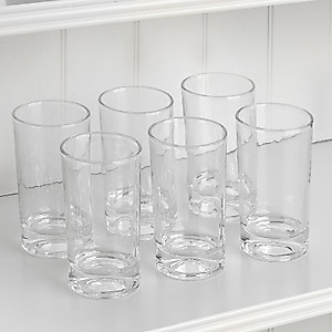 Mfacoy Small Juice Glasses Set of 6, 5.5-ounce Glass Cups, Heavy Base Juice Glass, Small Drinking Glasses Set, Clear Juice Cups, Thick and Durable Shot Glass, Drinking Glasses for Juice and Milk