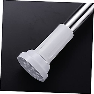 Garneck 2pcs Spring Tension Rod Retractable Tension Rod Stainless Steel Curtain Rod Coat Hanger Pole Wall Curtain Rod Retractable Clothes Line Curtain Rod Brackets Clothing Hanging Rod