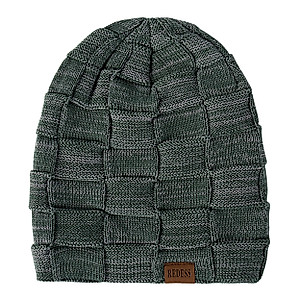 REDESS Beanie Hat for Men and Women Winter Warm Hats Knit Slouchy Thick Skull Cap