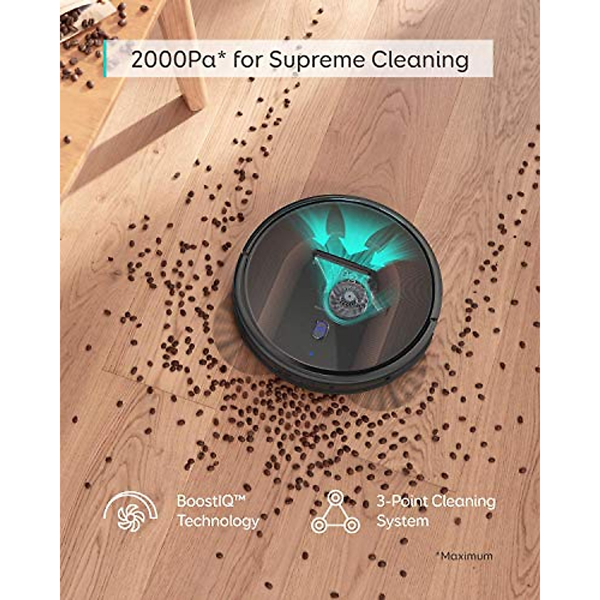 eufy by Anker, BoostIQ RoboVac 30C MAX, Robot Vacuum Cleaner, Wi-Fi, Super-Thin, 2000Pa Suction, Boundary Strips Included, Quiet, Self-Charging, Cleans Hard Floors to Medium-Pile Carpets