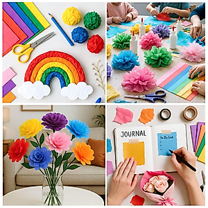 150Sheets Wrapping Tissue Paper, Tissue Paper Gift Wrap Colors of Rainbow Gift Tissue Paper for Gift Bags, 30 Colors