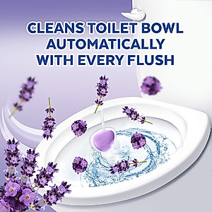 Lysol Automatic In-The-Bowl Toilet Cleaner, Cleans and Freshens Toilet Bowl, Lavender Fields Scent, 2ct