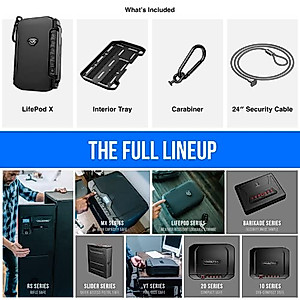 VAULTEK LifePod X Micro Weatherproof Electronic Lockbox Secure Travel Case Rugged Mini Portable Case with Backlit Keypad (Covert Black)
