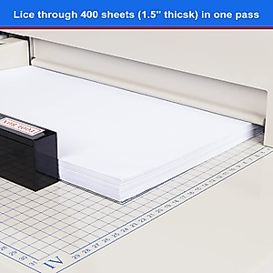 Heavy Duty Paper Cutter,12 inch Guillotine Paper Cutter,Guillotine Paper Cutters and Trimmers Cards Leather with Metal Base for Office Home School (White, a4)